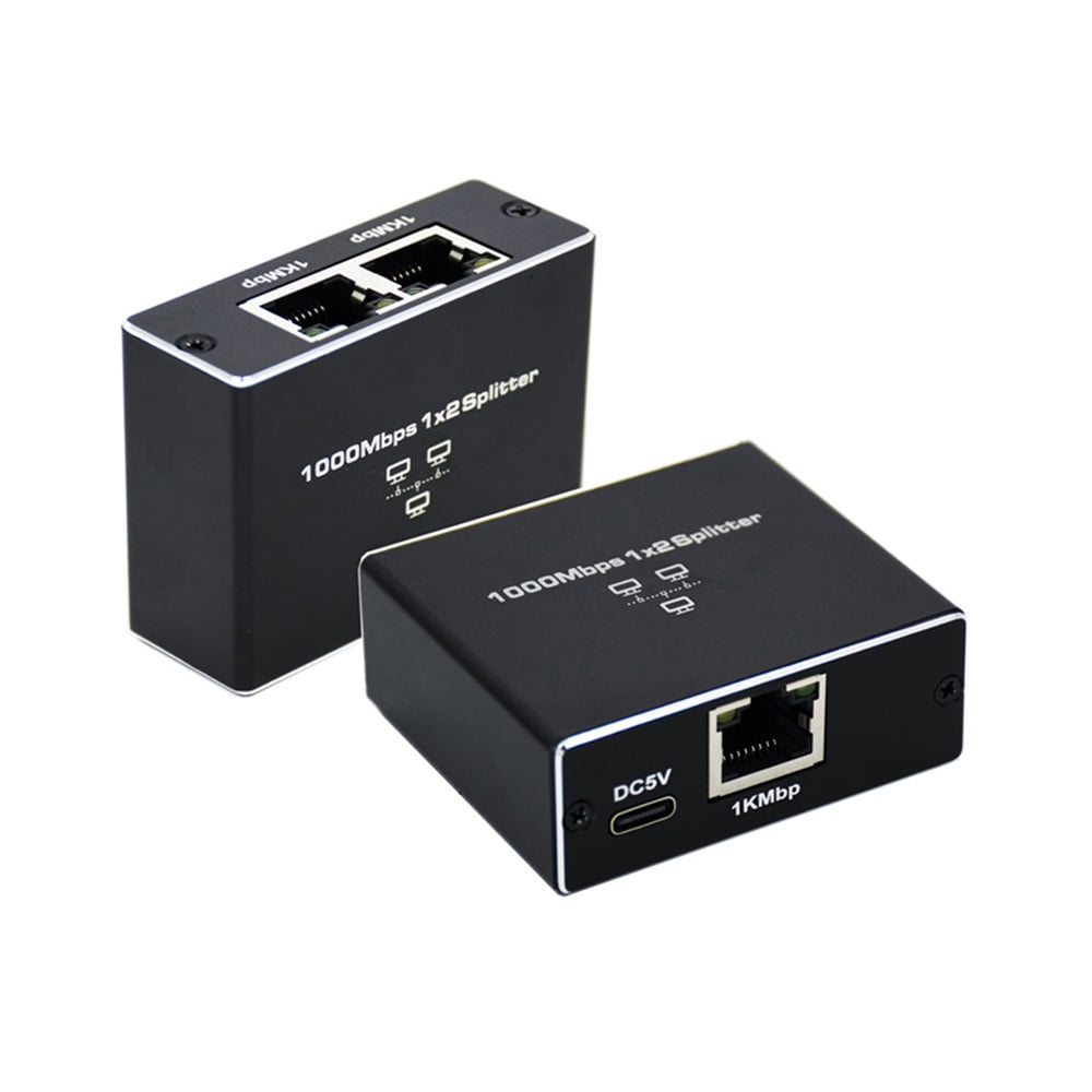 RJ45 Splitter 1In 2Out 1000mbps 2 Port 1GB Connector Adapter 1 to 2 ...