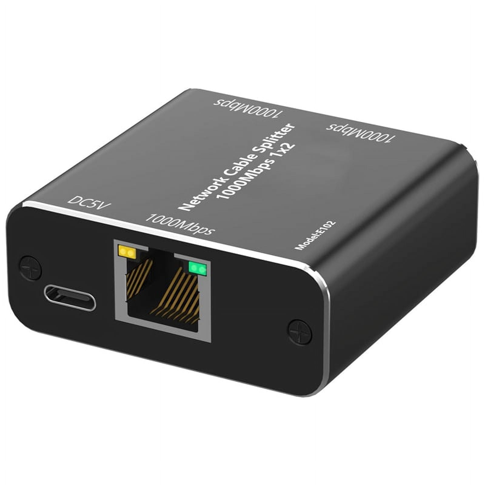 RJ45 Splitter Connector Adapter Gigabit Network Splitter 1 to 2 ...