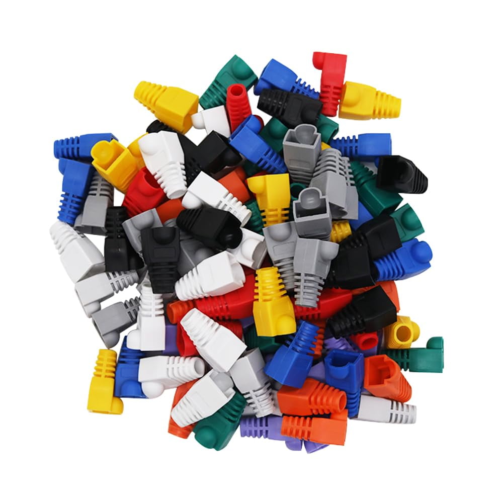 RJ45 Strain Relief Boots, 100 PCS CAT6 Plastic Ethernet Network Cable ...