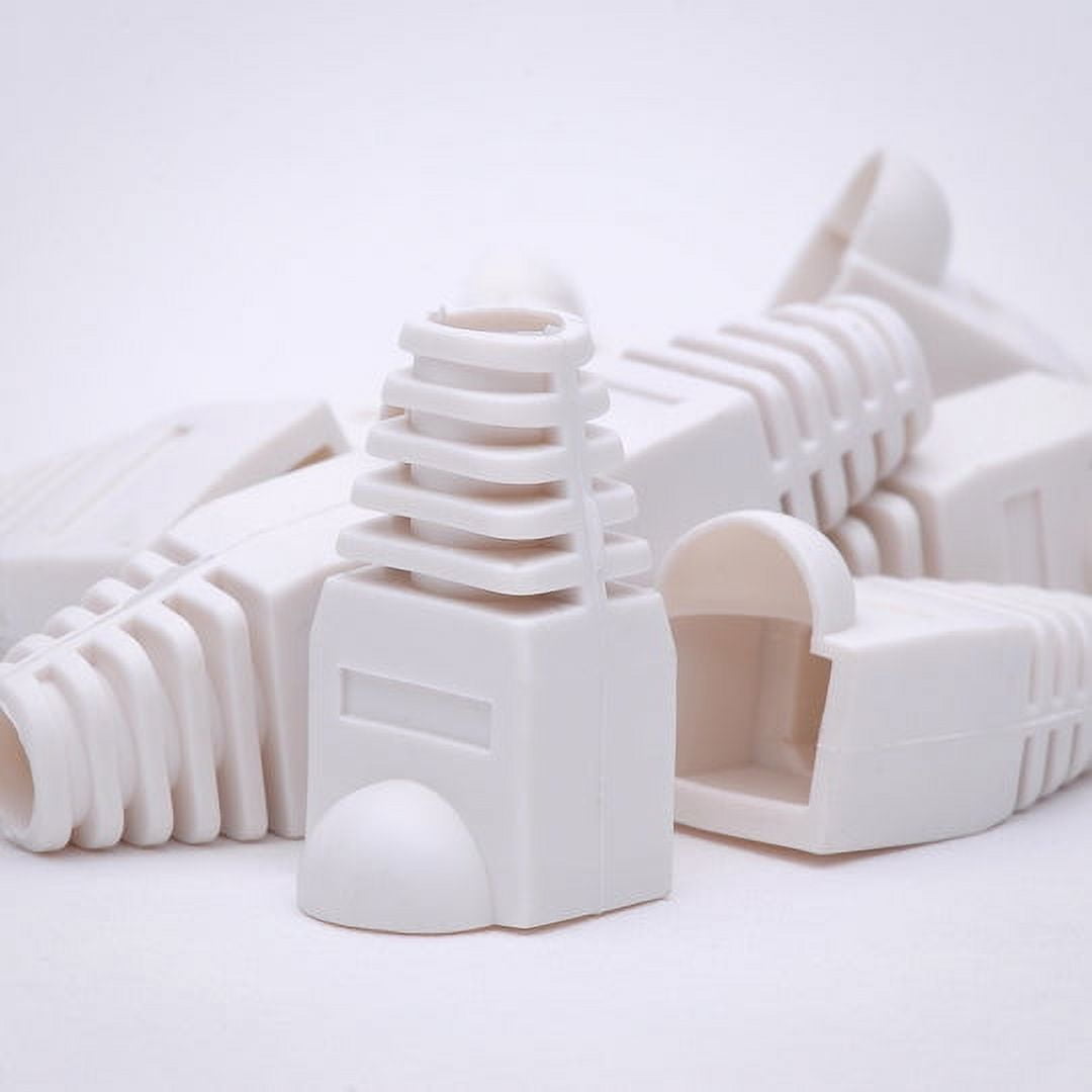 RJ45 Strain Relief Boots - 100 Pack (White) By FireFold - Walmart.com