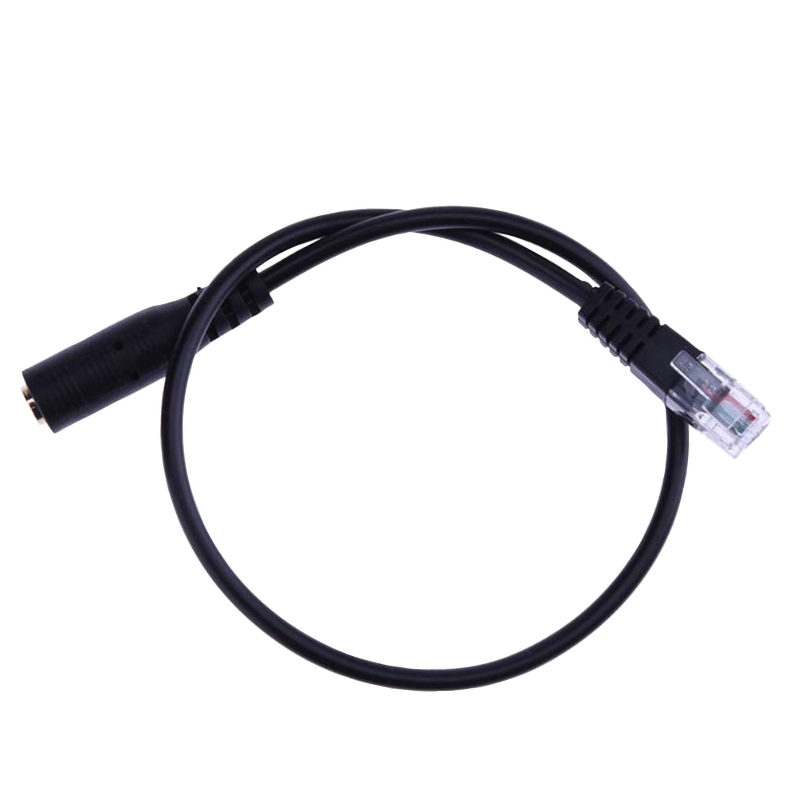 RJ45 to 3.5mm Headphone Adapter Cable Computer Headphone to Telephone ...