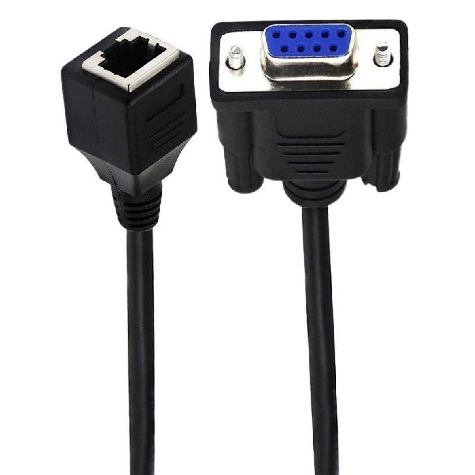 RJ45 to RS232 DB9 9Pin Port Male to RJ45 Female CAT5 Ethernets Consoles ...