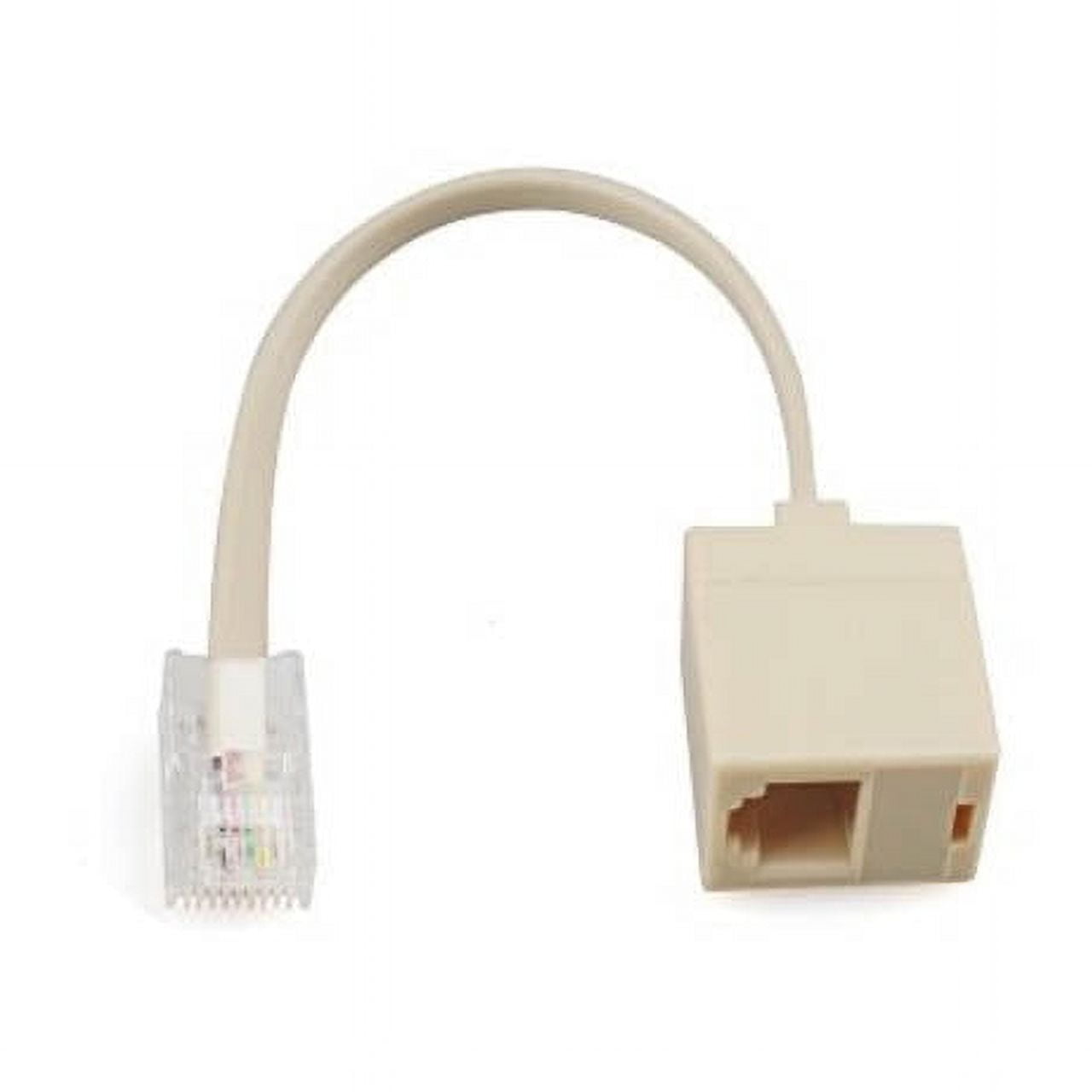 RJ45M-RJ11F - MODULAR ADAPTER RJ45 MALE- RJ11 FEMALE 6P4C BEIGE ...
