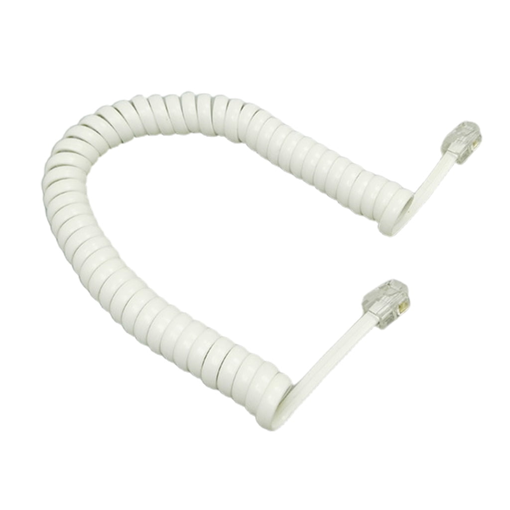 RJ9 6FT Long Cable Coiled Telephone Wire for Landline Phone Handset ...