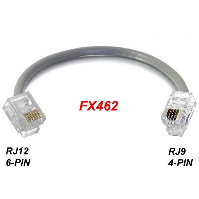 RJ9 RJ10 RJ22 4P4C 4-PIN to RJ12 RJ11 6P6C 6-PIN Phone Headset Jack Male Cable Adapter FX462 ...