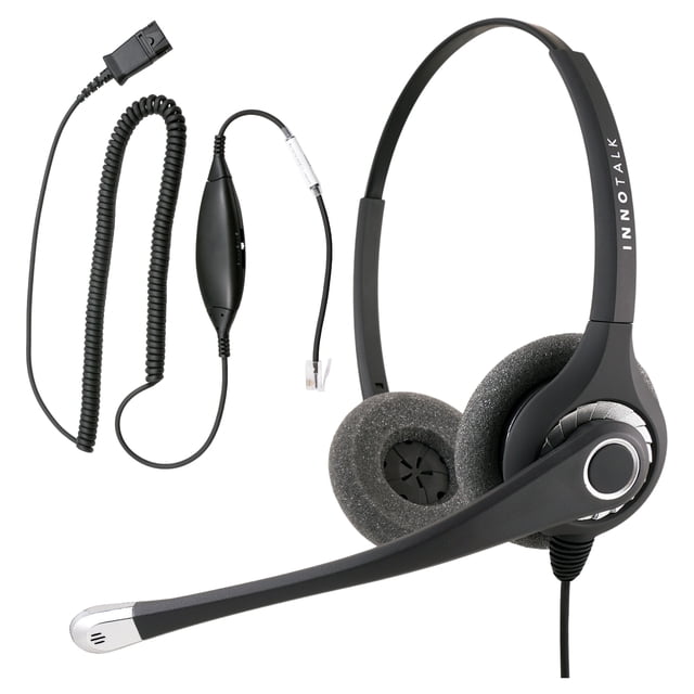 RJ9 Telephone Headset with Universal Compatible RJ9 Adapter for Avaya ...