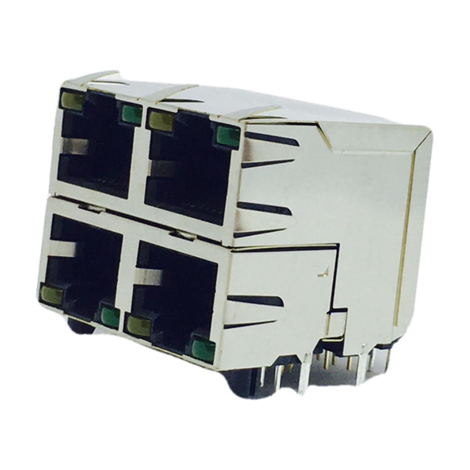 RJSAE-5381-04 Modular Connectors / Ethernet Connectors STACKED MOD ...