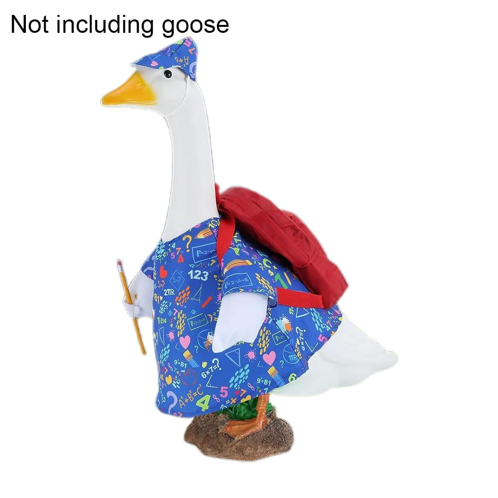 RJSQAQE Back to School Porch Goose Outfits,Outdoor Porch Goose Statue ...