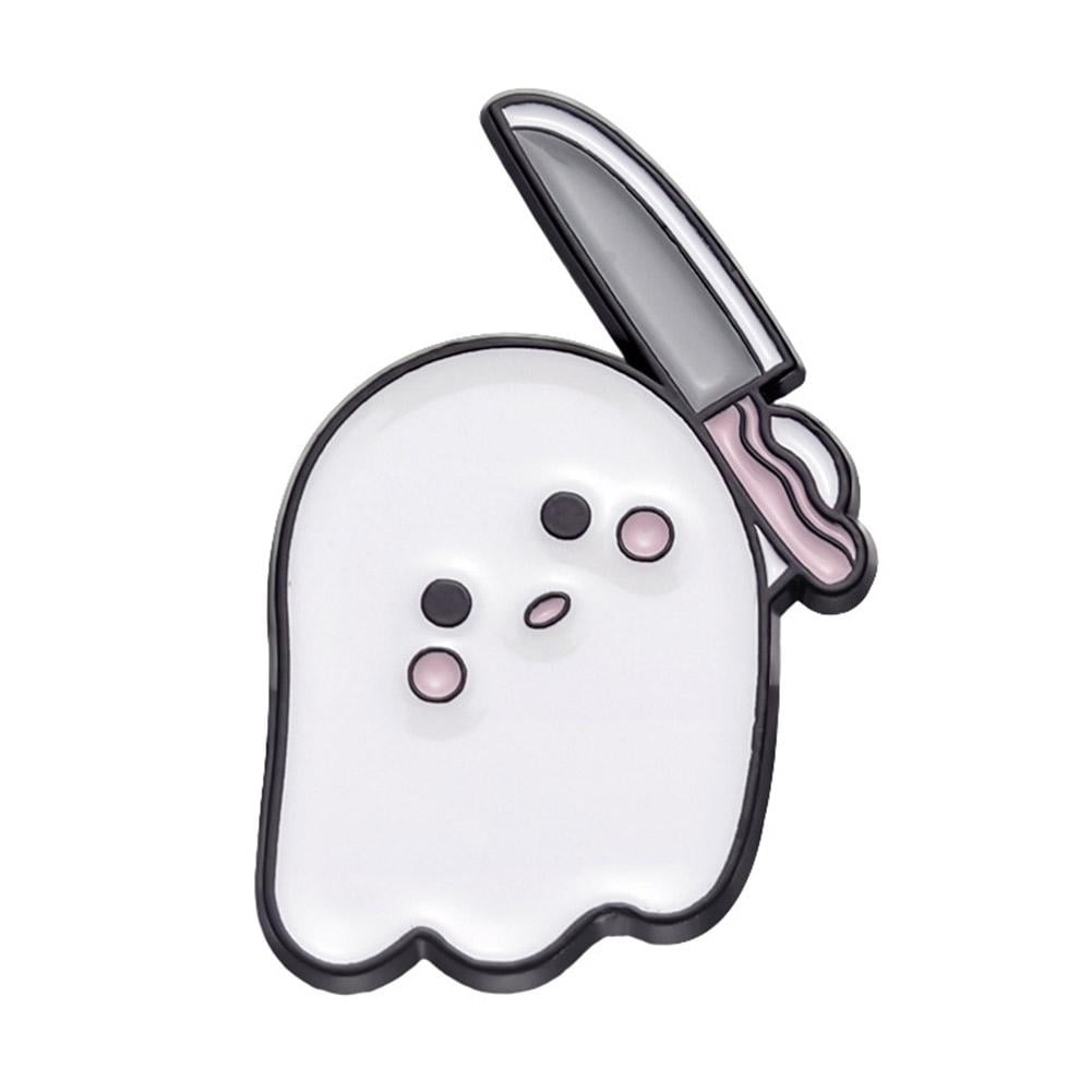 RJSQAQE Hallown Pins,Ghost Pin Enamel Pins Cute Cartoon Brooch Ghost ...