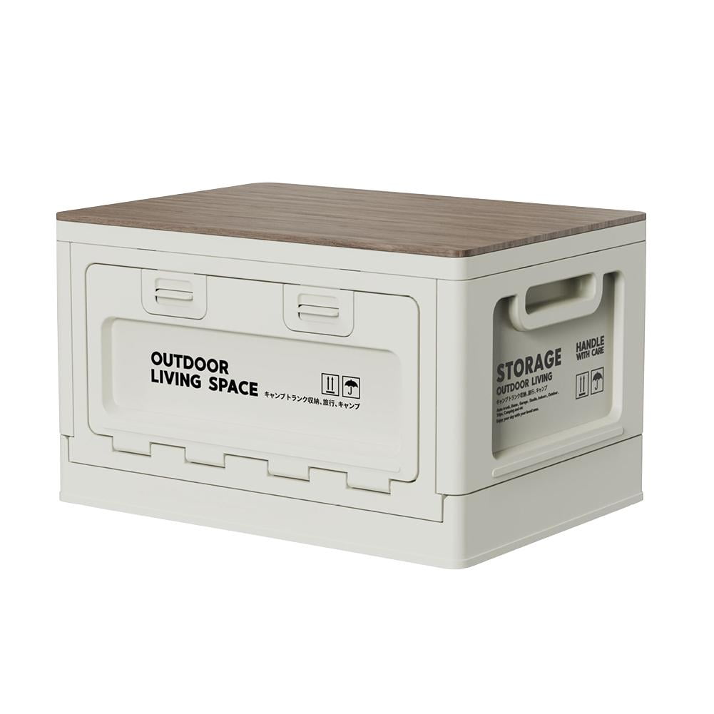 RJSQAQE Outdoor Storage Box,Plastic Collapsible Storage Bin with Lid ...