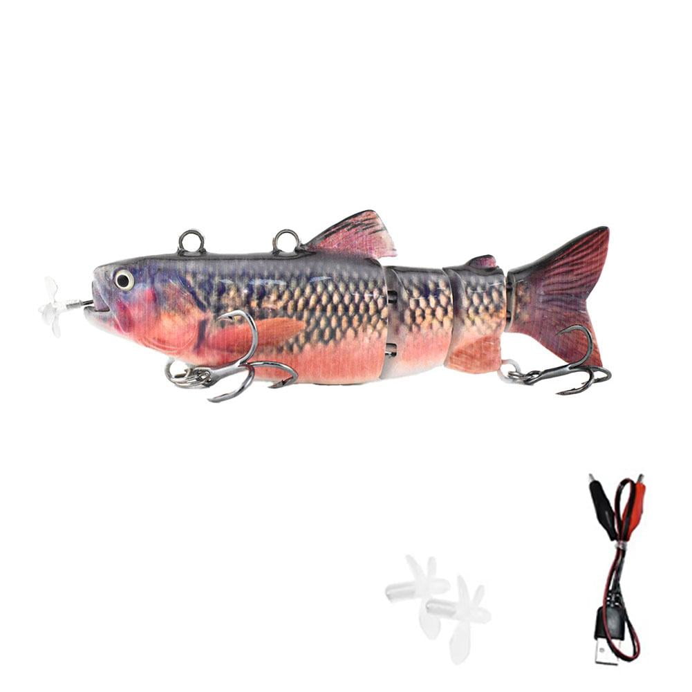 RJSQAQE Robotic Swimming Lure,3D Fishing Lures 4-Segement Multi Jointed ...