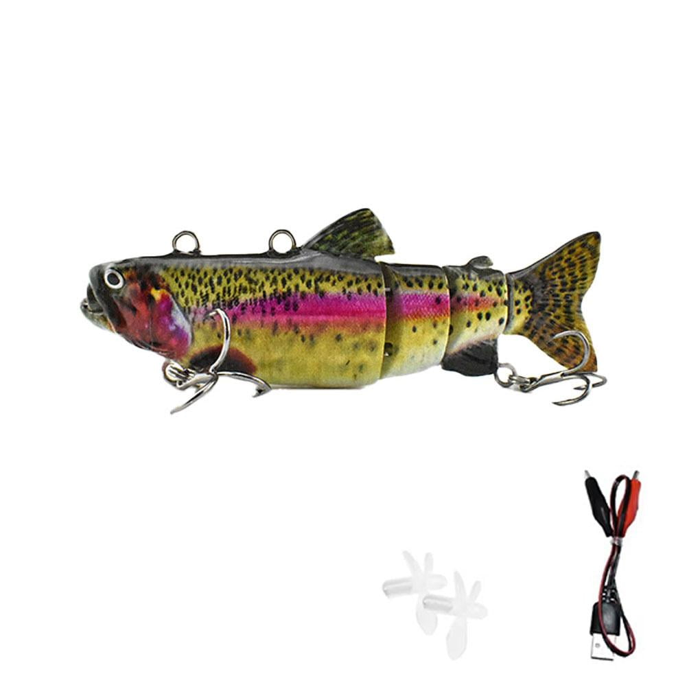 RJSQAQE Robotic Swimming Lure,3D Fishing Lures 4-Segement Multi Jointed ...