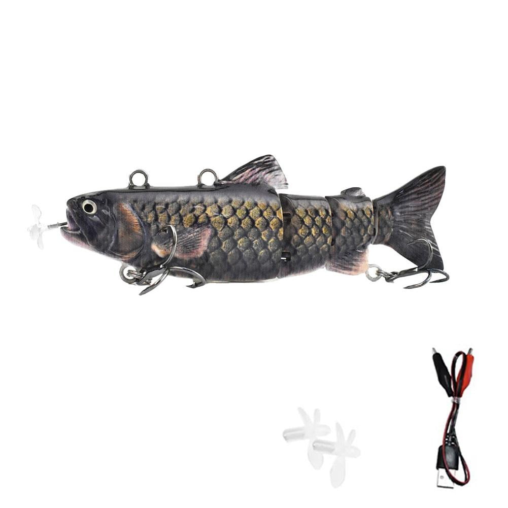 RJSQAQE Robotic Swimming Lure,3D Fishing Lures 4-Segement Multi Jointed ...
