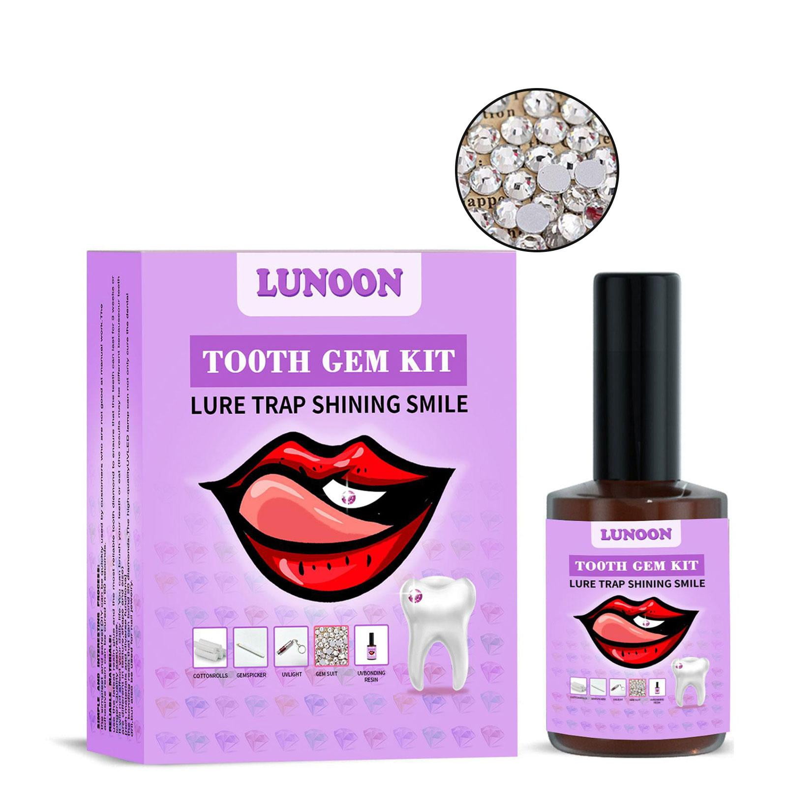 RJSQAQE Tooth Crystal Decorate Set, DIY Tooth Gem Kit with Glue ...