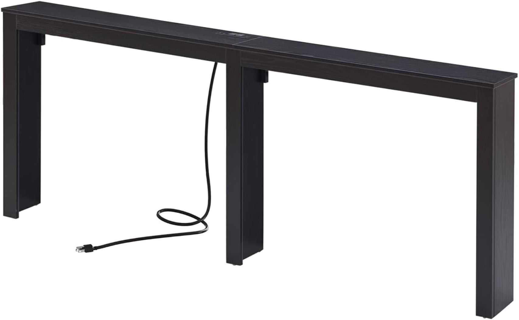 RJTZ 7.9" Narrow Console Table with Charging Station, 70.9" Long Behind ...