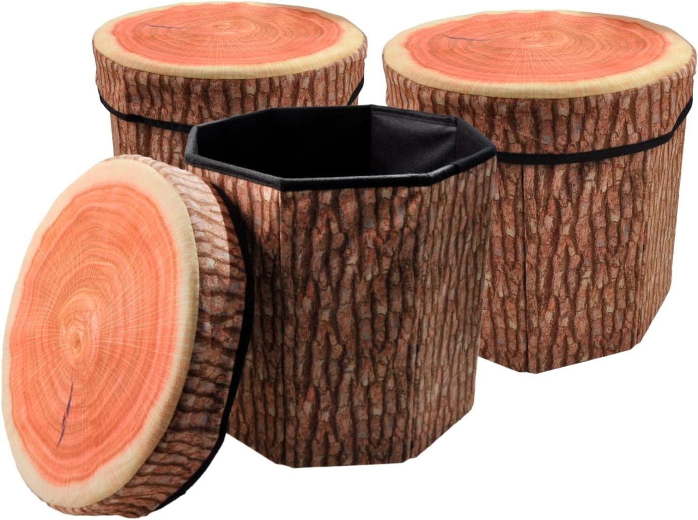 RJTZ Fruit Storage Stool, Tree Stump Stool - Cute Folding Storage Toy ...