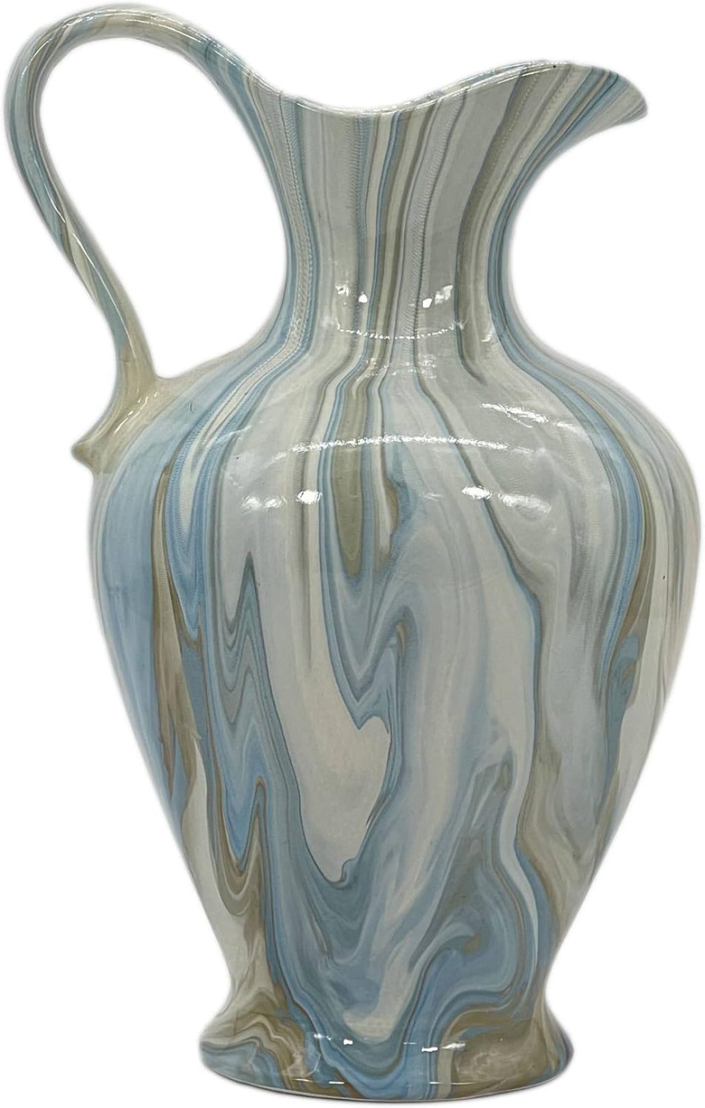 RJTZ Porcealin Ceramic Blue & White Marble Glazed Pattern Home Decor ...