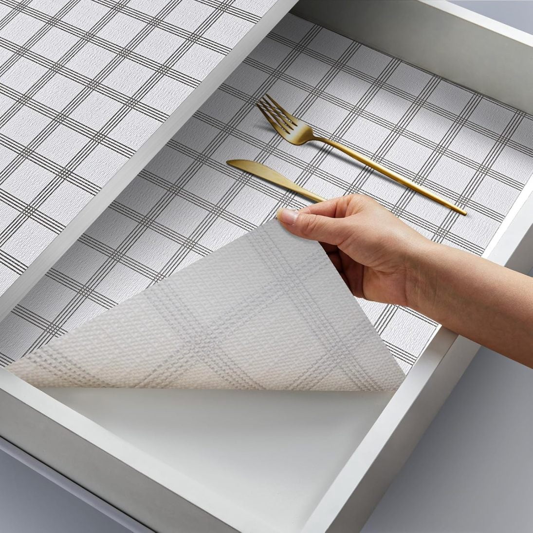 RJTZ Shelf Liner Drawer Liner Cabinet Liner Non-Slip 24in X 10Ft ...