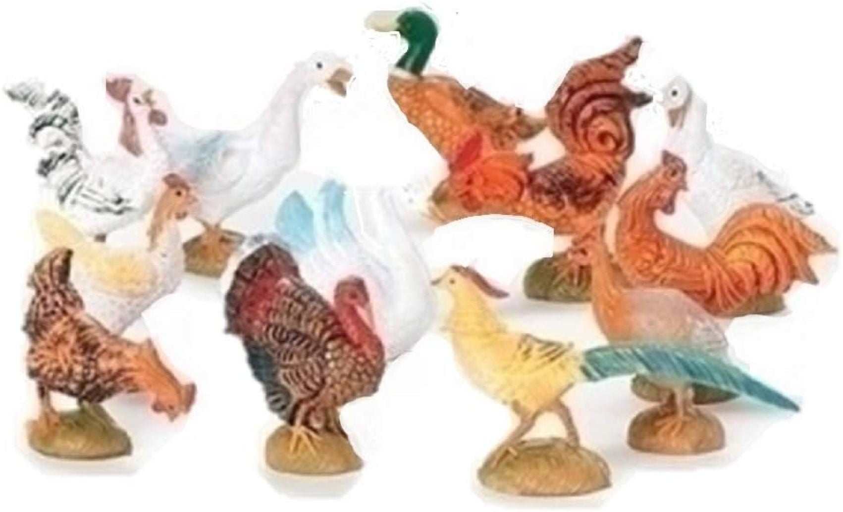 RJTZ by Roman – 5-Inch Scale Barnyard Birds Nativity Animal Set – Hand ...