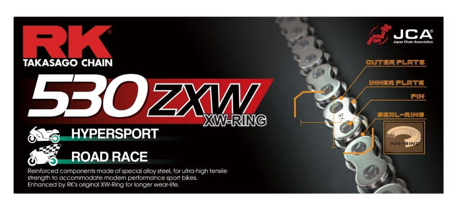 RK Chain 530ZXW-150 - Chrome - Walmart.com