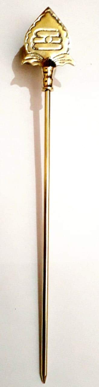 RK EXPORTS Golden Brass Lord Muruga Vel Idol for Pooja Micro Idol Size ...