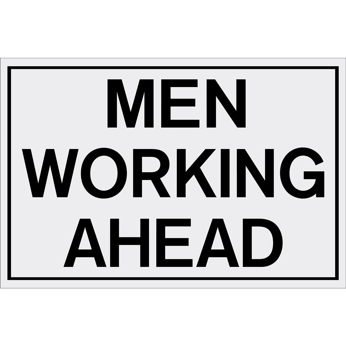 RK MEN2418 Traffic Sign, Legend "MEN WORKING AHEAD", 24"L x 18"H ...
