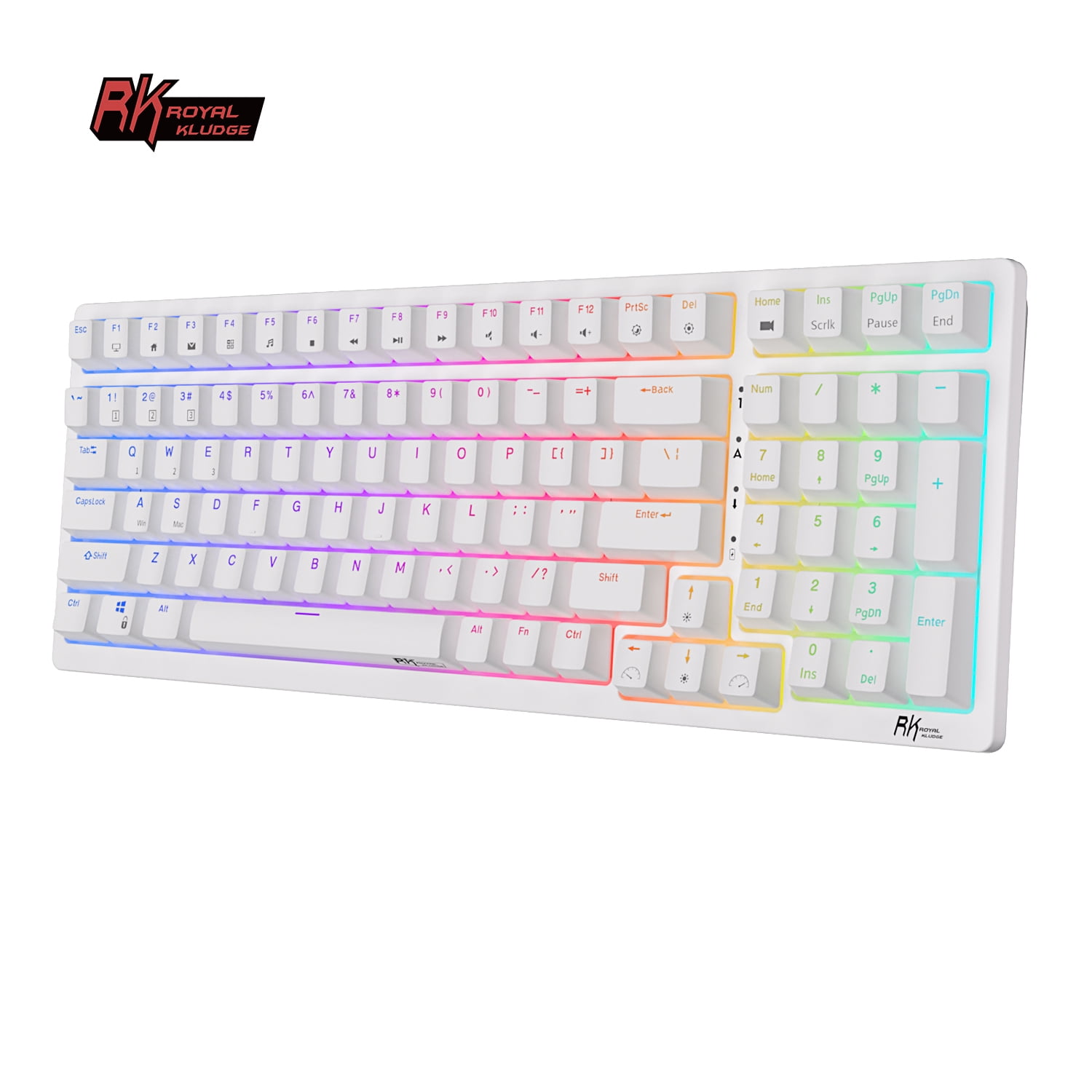 RK ROYAL KLUDGE RK98 Wireless Mechanical Keyboard Triple Mode 2.4G/BT5 ...
