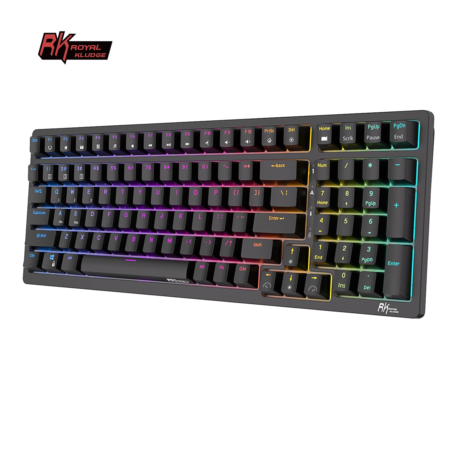 RK ROYAL KLUDGE RK98 Wireless Mechanical Keyboard Triple Mode 2.4G/BT5 ...