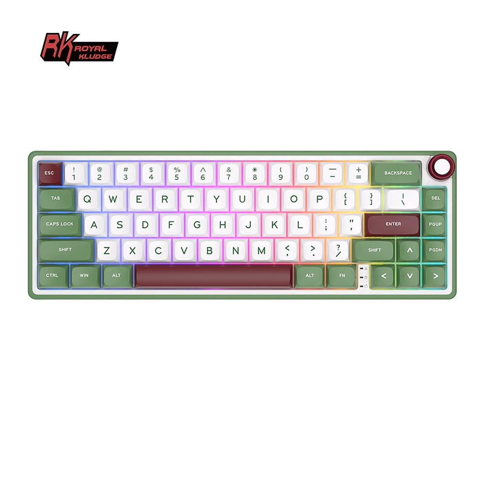 RK Royal Kludge R65 Wired Gaming Keyboard with Volume Knob RGB Backlit ...