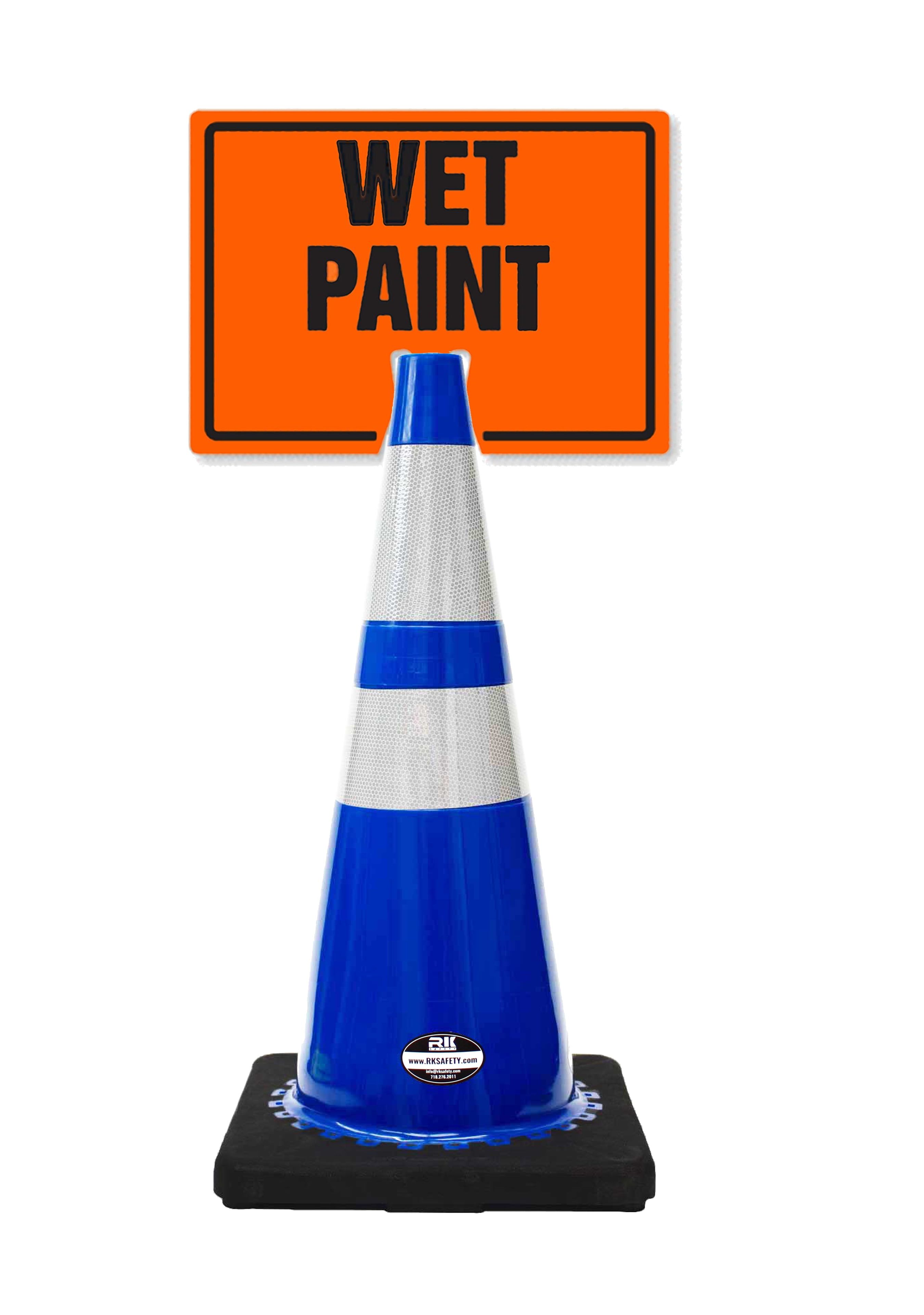 RK-Safety 28" Blue Cone, Black base With Two Reflective Tape, Plus Cone ...