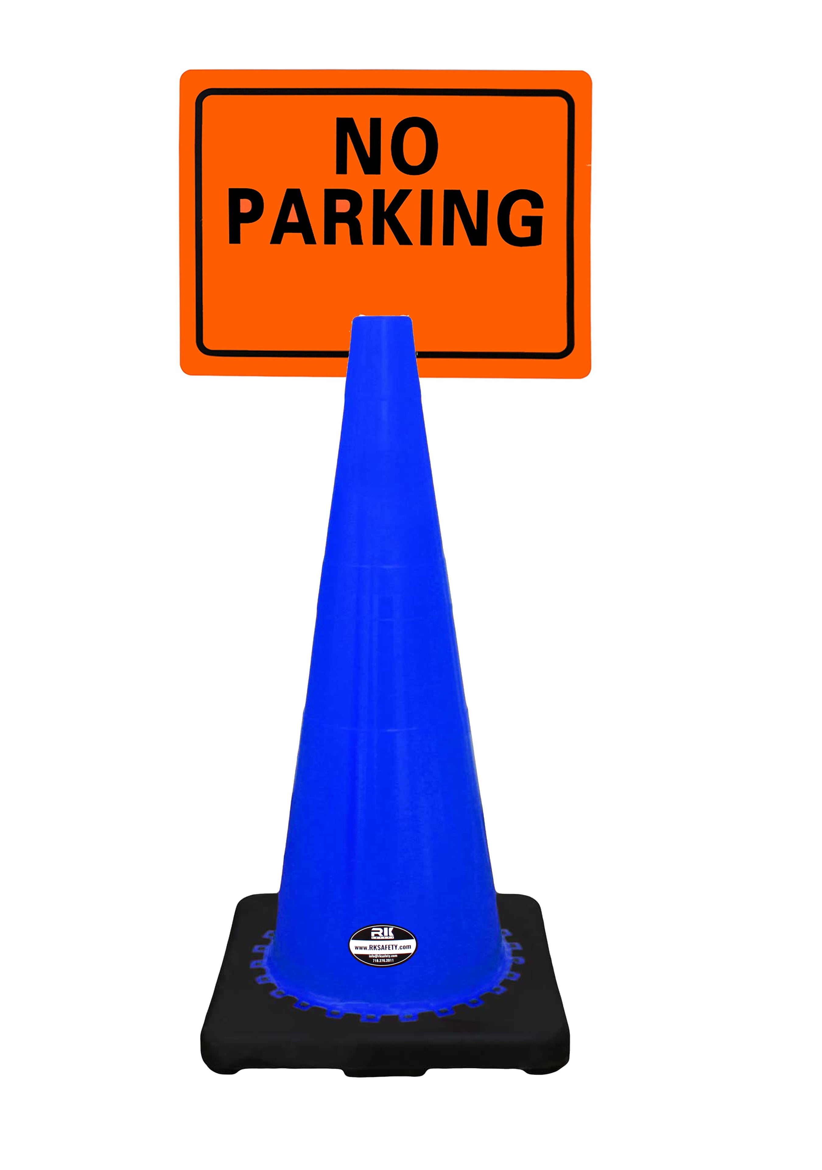RK-Safety 28" Blue Cone, Black base without Reflective Tape, Plus Cone ...