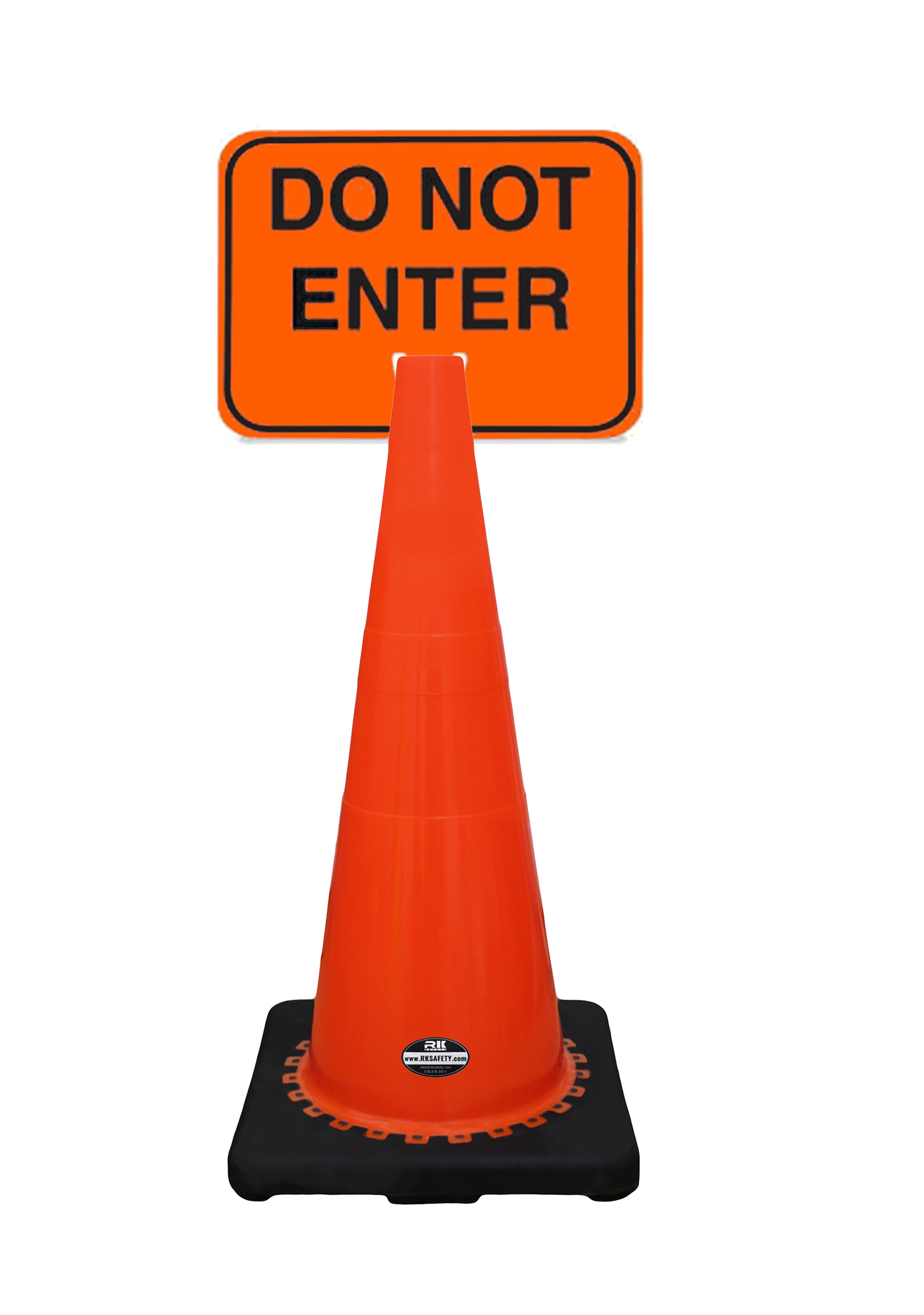 RK-Safety 28" Orange Cone, Black base without Reflective Tape, Plus ...