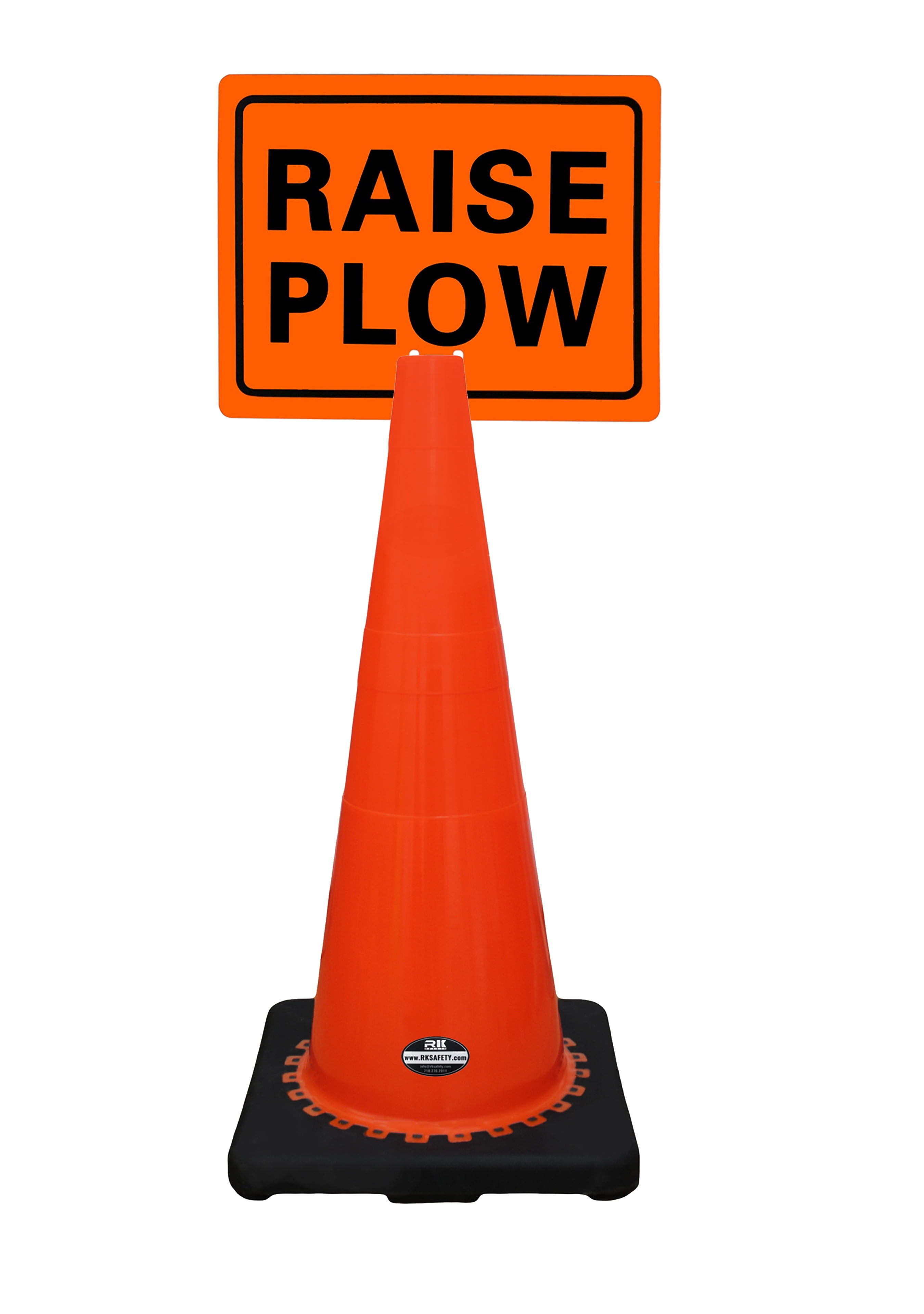 RK-Safety 28" Orange Cone, Black base without Reflective Tape, Plus ...