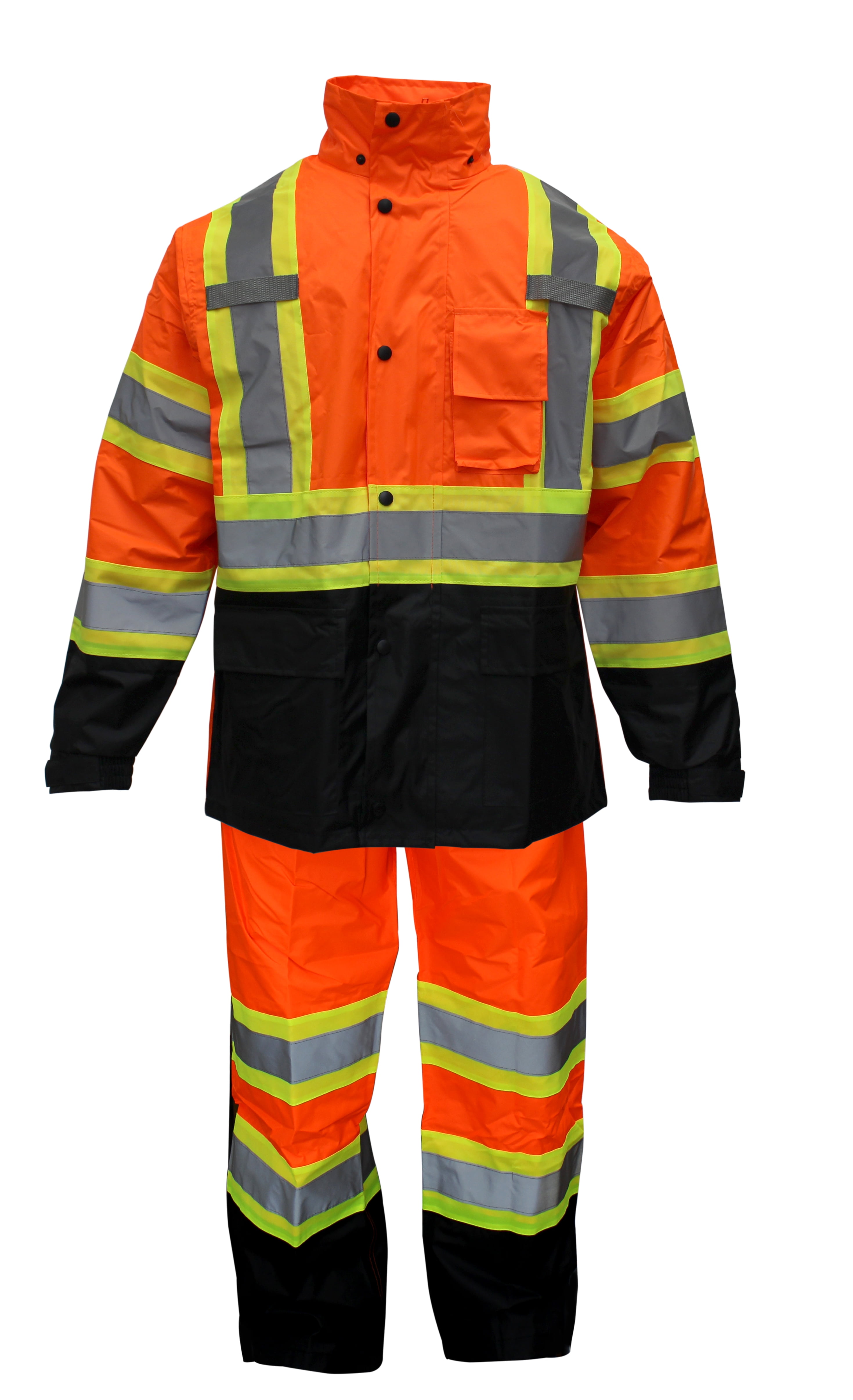RK Safety Class 3 Rain Suit, High Visibility Jacket & Pants, Reflective ...