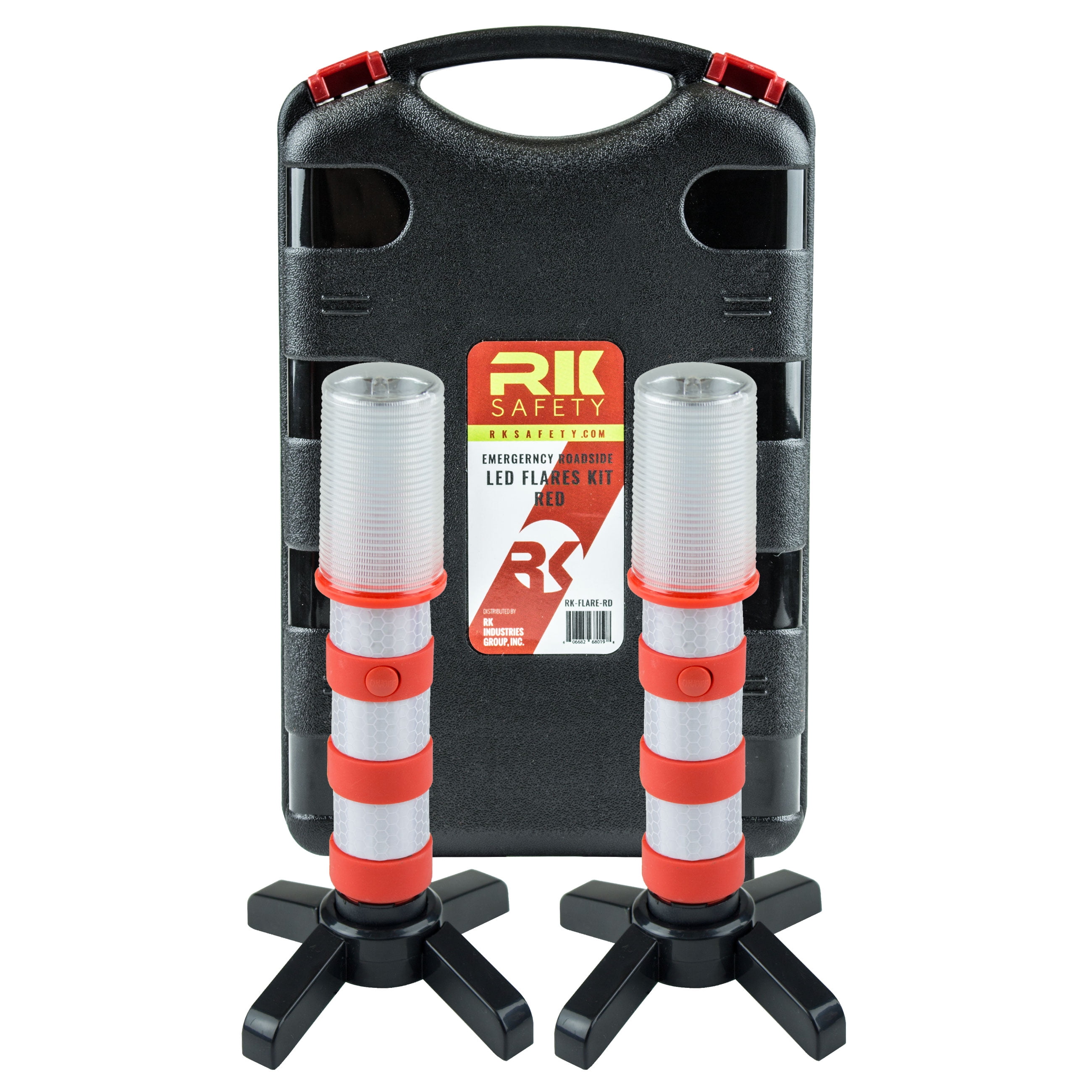 RK Safety Reusable LED Emergency Roadside 2 Beacon Flares Kits - Red ...
