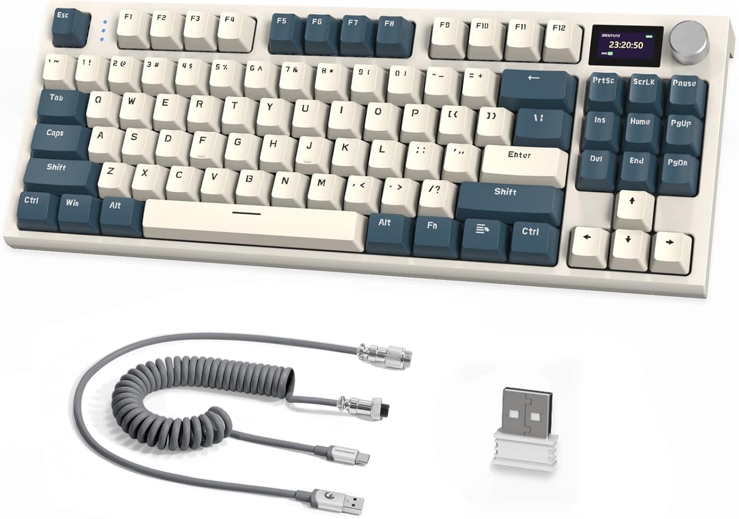 RK86 Pro Mechanical Keyboard, 2.4G Wireless/BT5.0/USB-C Wired Gaming ...