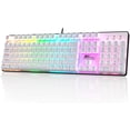 RK920 Full Size Mechanical Keyboard Rainbow Backlit Gaming Keyboard 104 ...