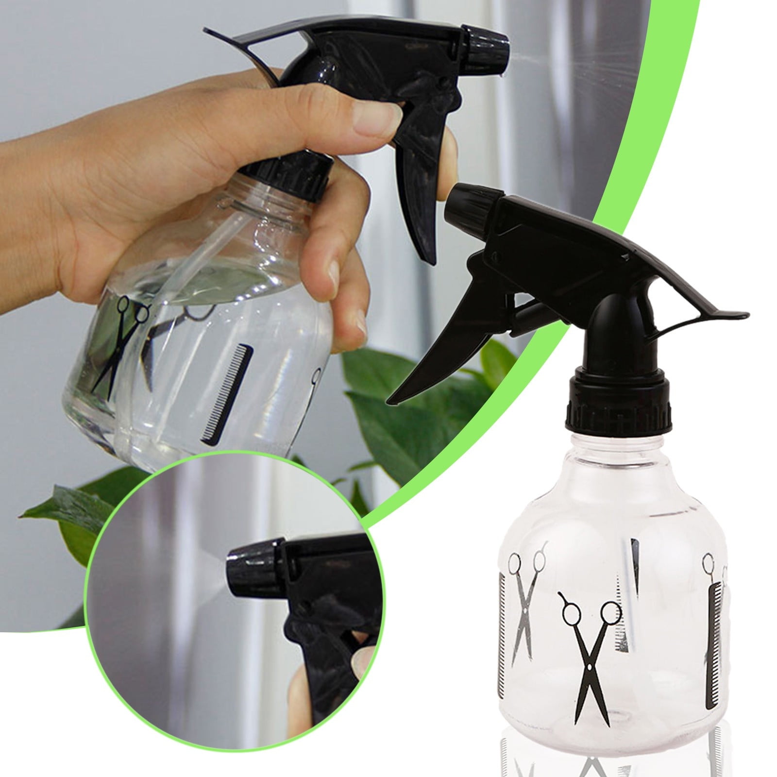 RKSTN 500 ml Water Spray Bottles for Hair, Plastic Reusable Adjustable ...