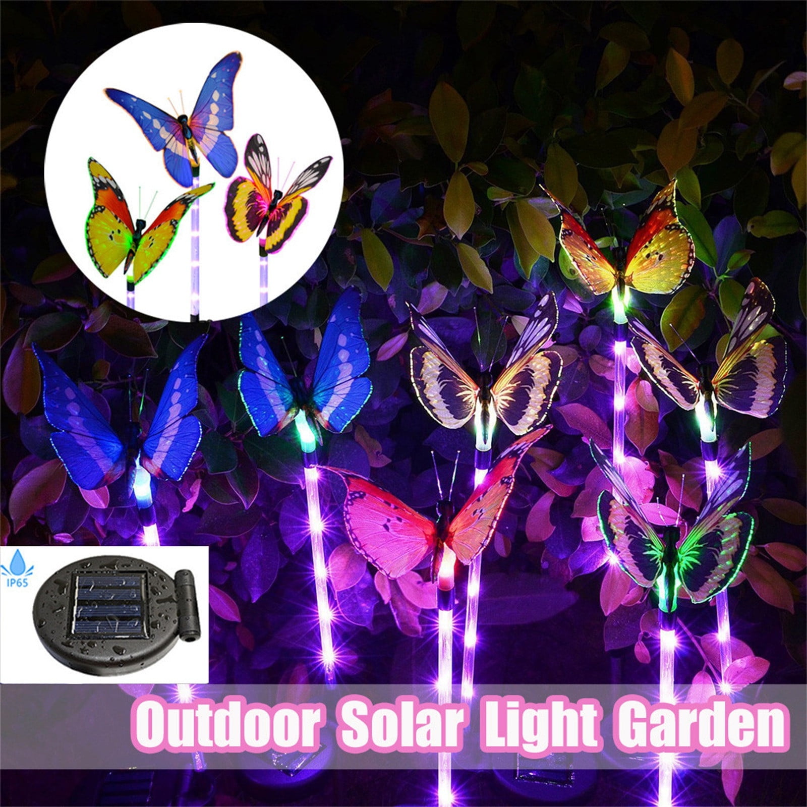 RKSTN Artificial Flowers Outdoor Decor Solar Outdoor Garden Lights 3 ...