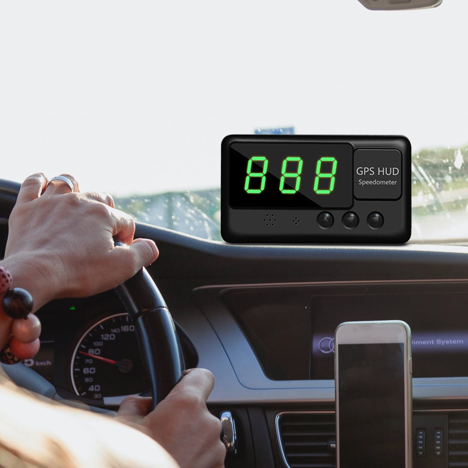 RKSTN Car Accessories Digital Universal Car HUD GPS Speedometer with ...