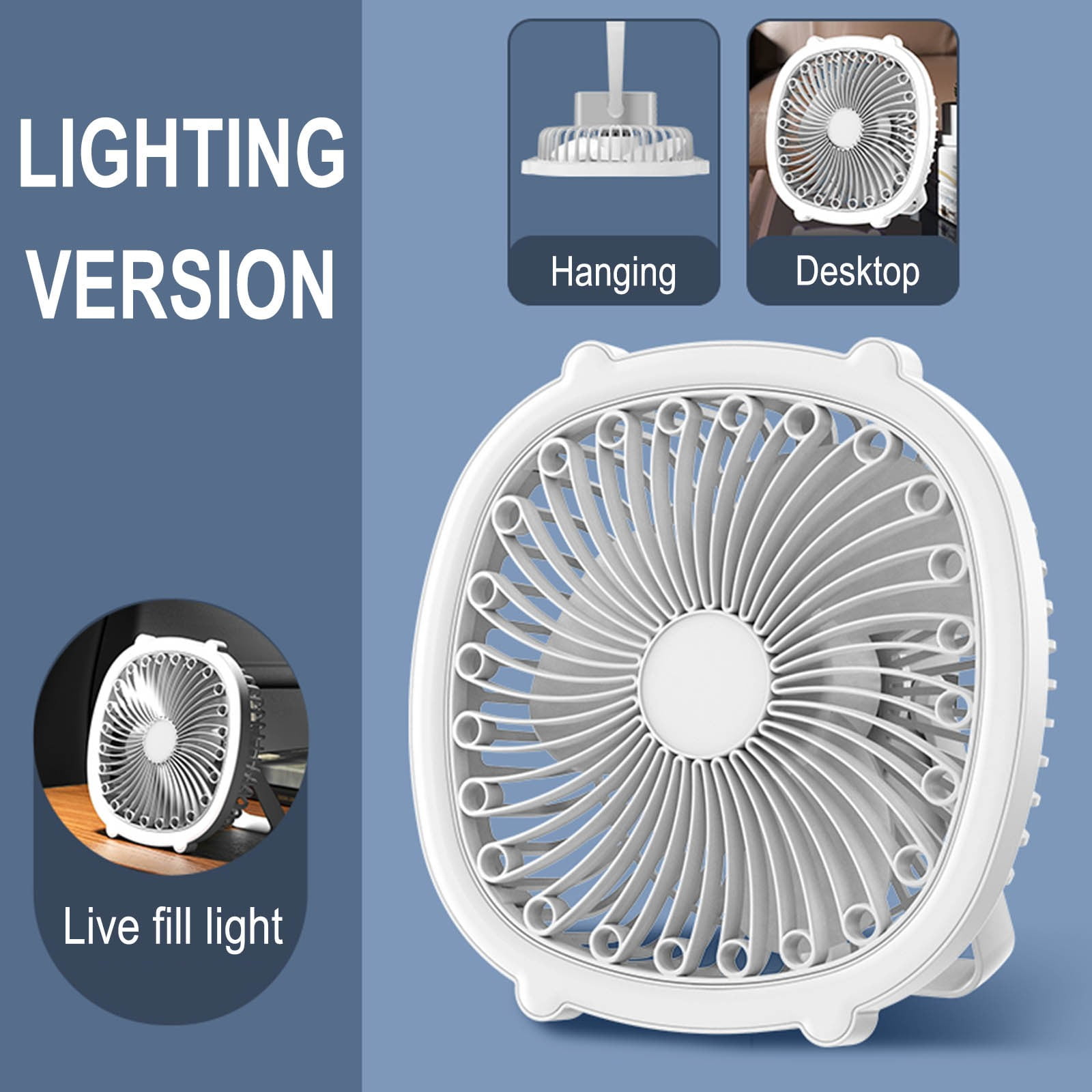 RKSTN Desk Fan College Dorm Room Essentials Charging Desktop Small Fan ...