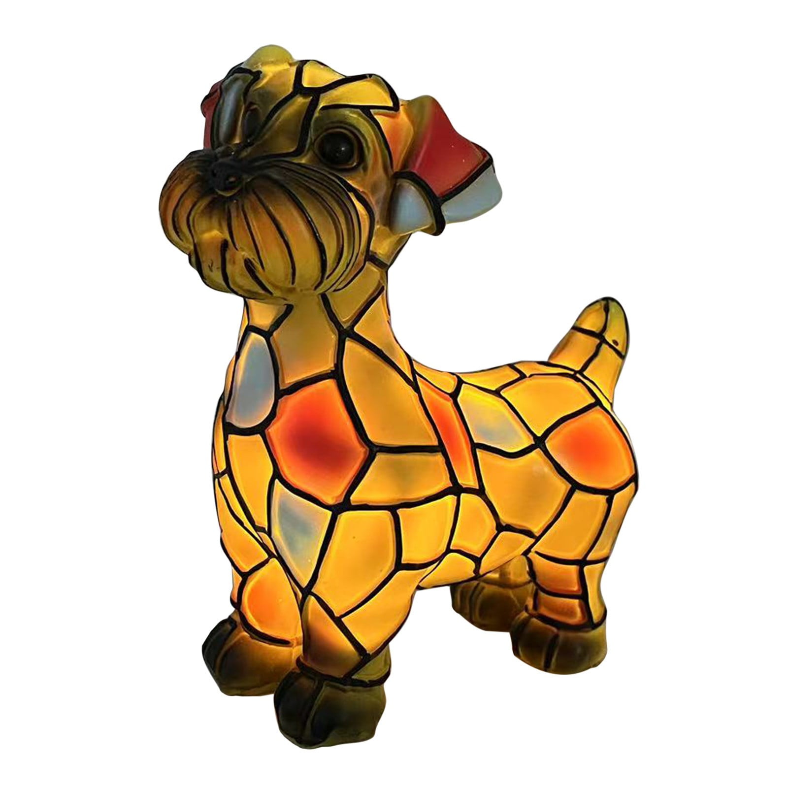 RKSTN Dog Series Art Night Light, Stained Resin Dog Tabletop Lamp, 3D ...