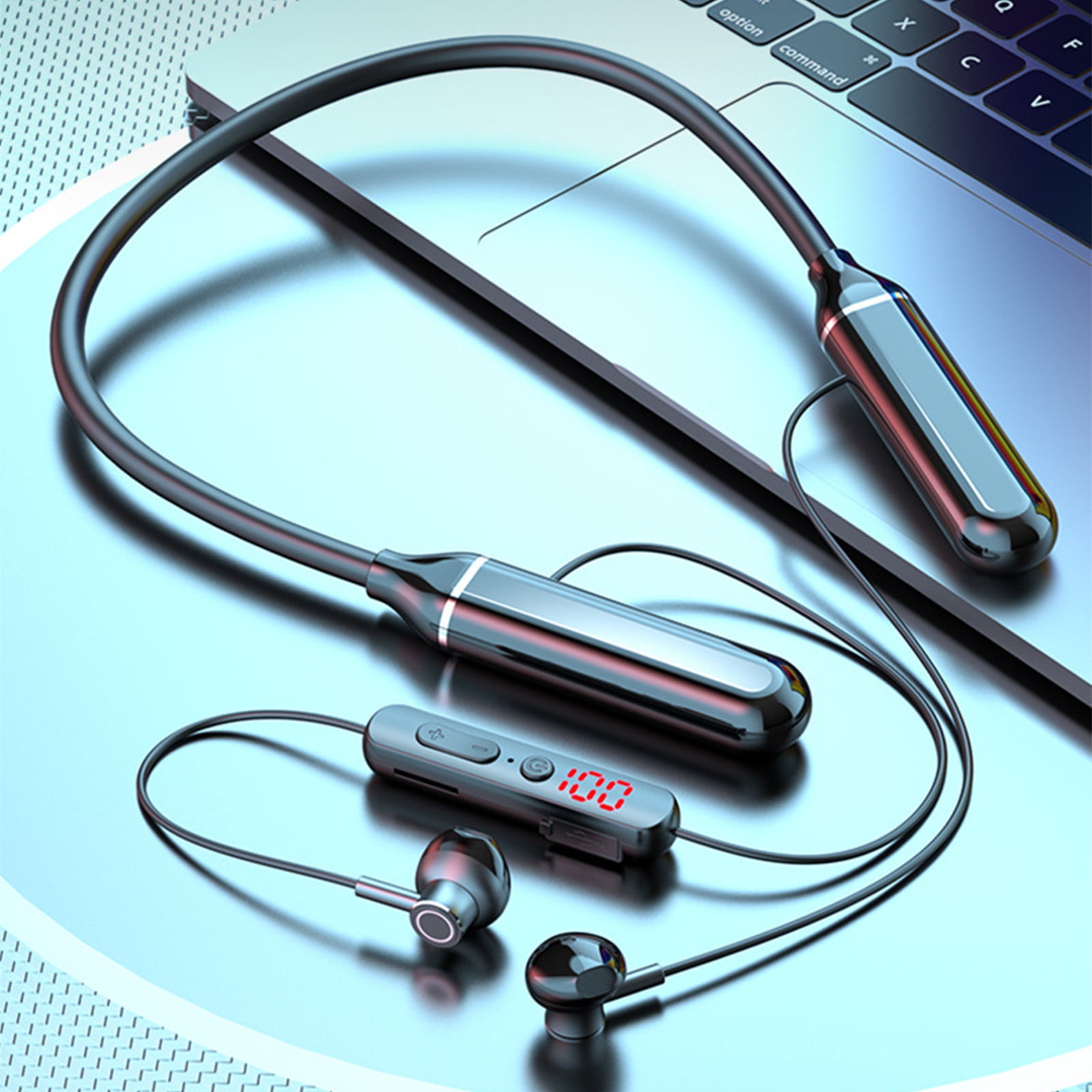 RKSTN Neckband Bluetooth Headphones Travel Essentials Wireless ...