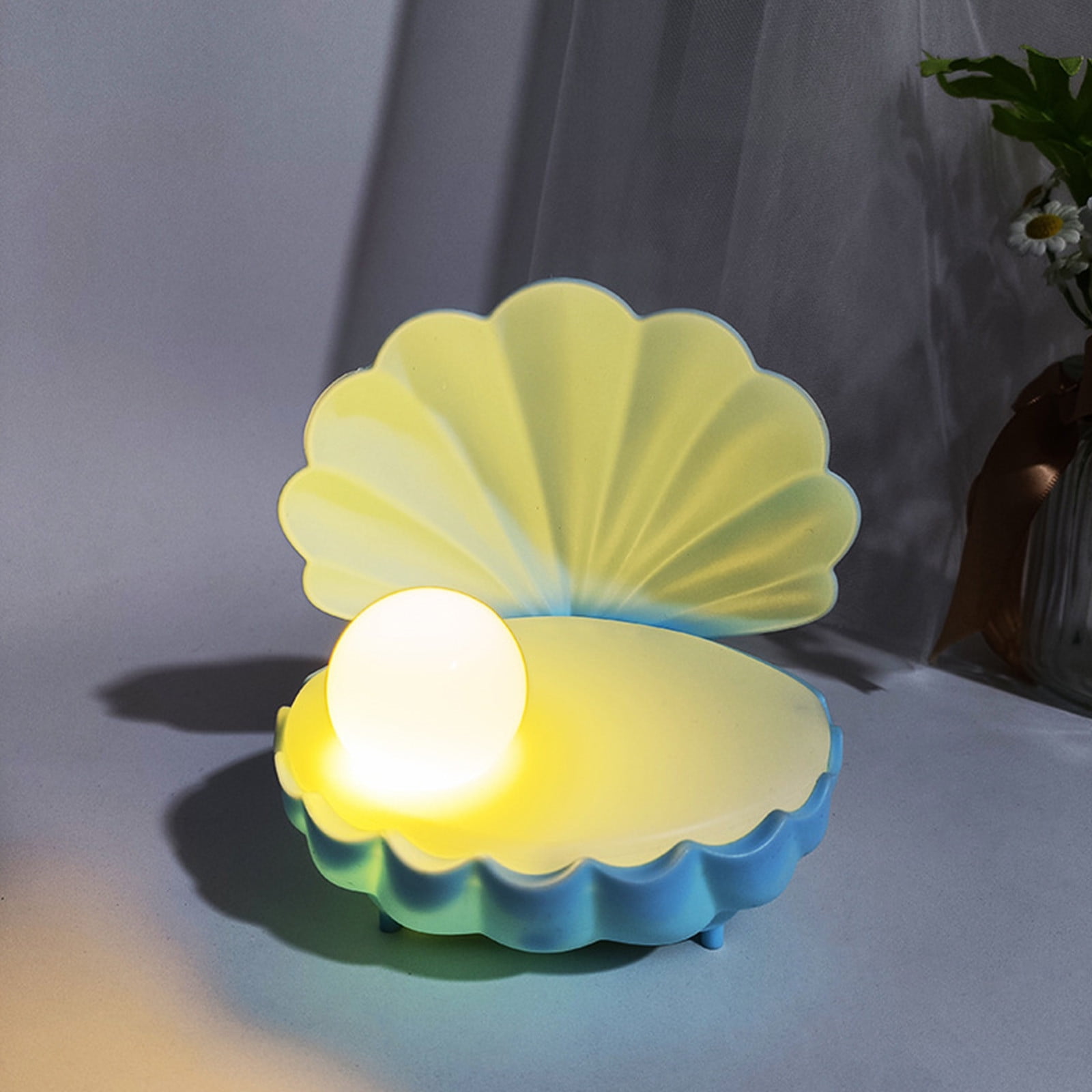 RKSTN Night Light Sweet Dream Pearl Mussel Small Night Lights Glowing ...