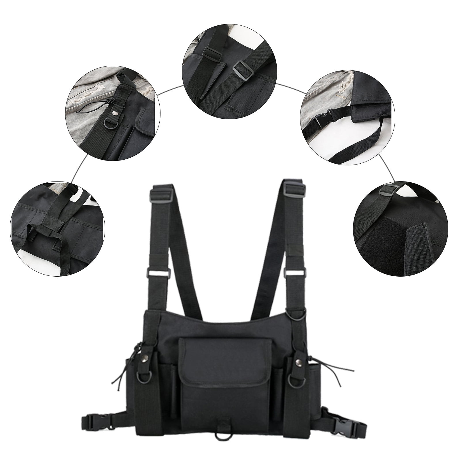 RKSTN Radio Chest Bag Universal Hands Free Radio Front Bag Hip Hop Bag ...