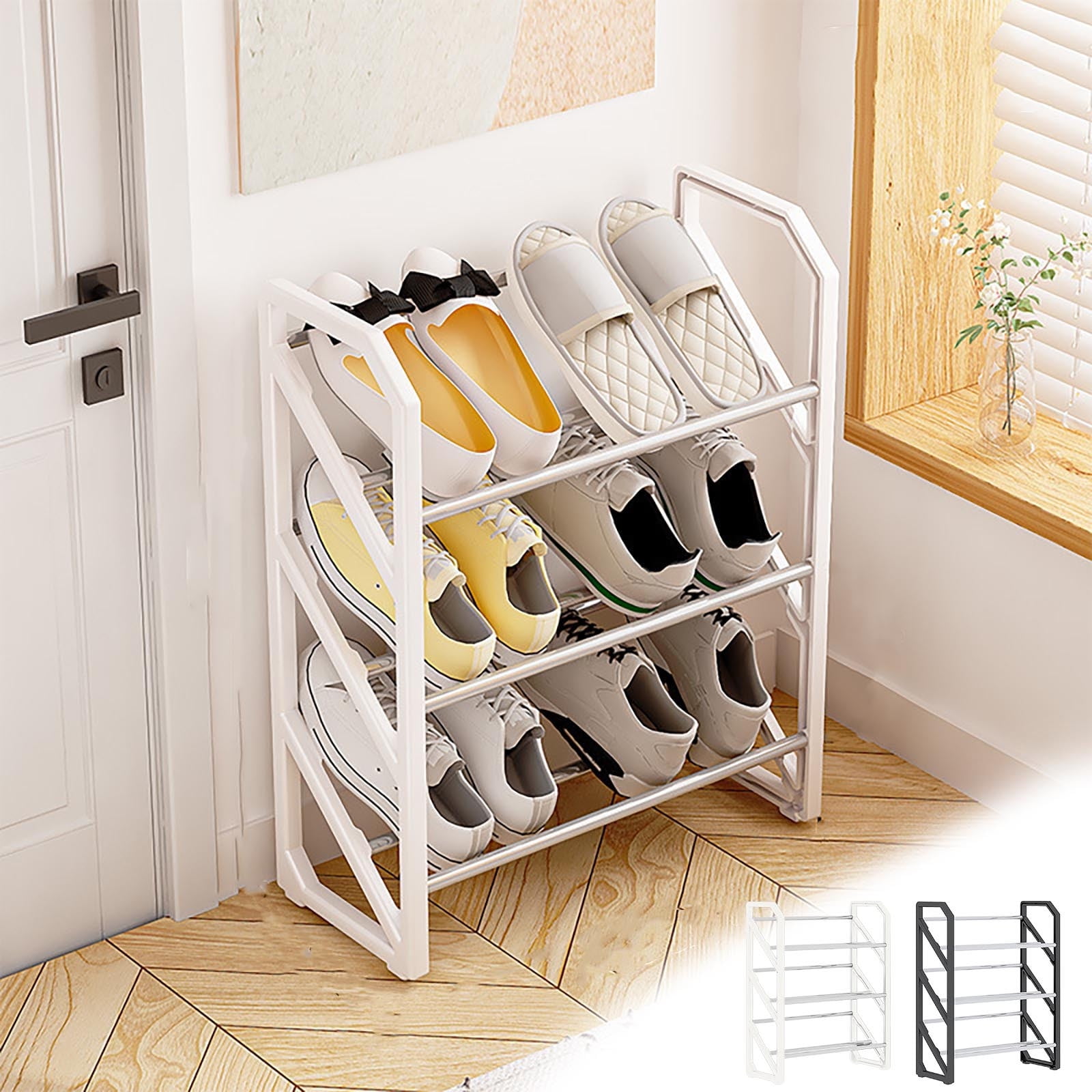 RKSTN Slanted Shoe Rack Organizer 3 Tier for Closet, Entryway Free ...