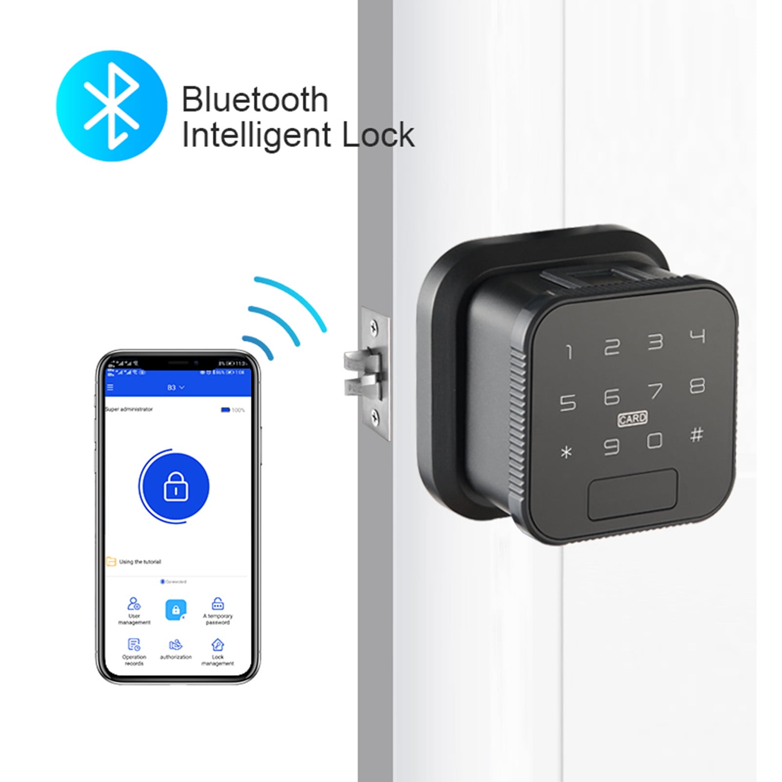 RKSTN Smart Door Lock Smart Home Smart Door Lock, Keyless Fingerprint ...