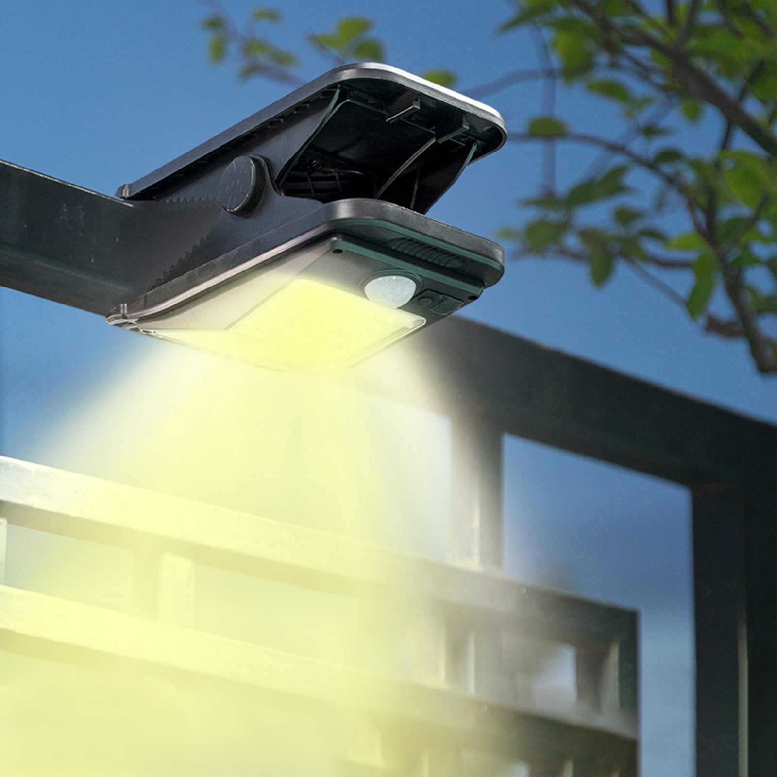 RKSTN Solar Lights for Outside Solar Clamp Light 72LED Outdoor Patio ...