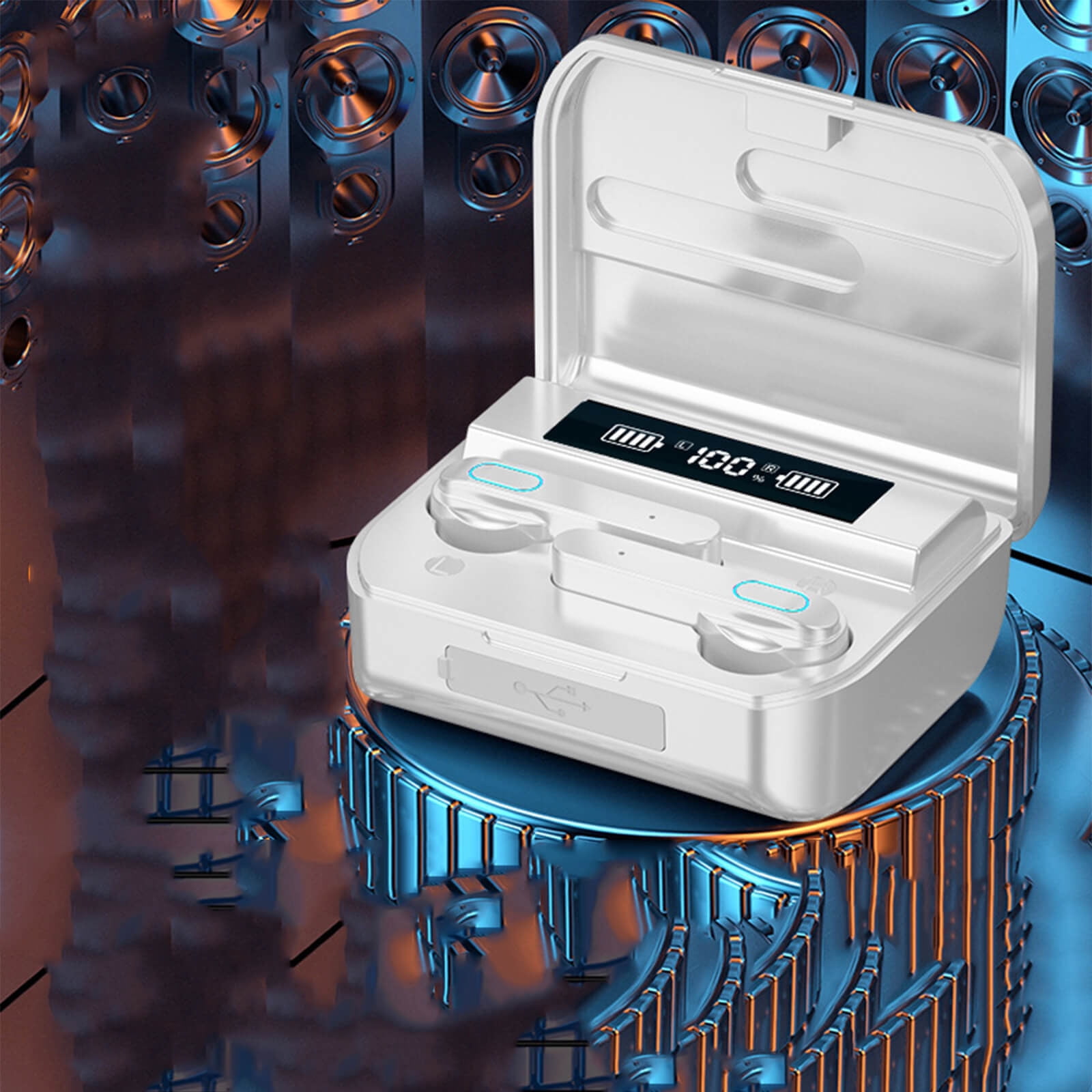 RKSTN Wireless Earbuds Ear Buds 5.3 Three True Digital Display Wireless ...