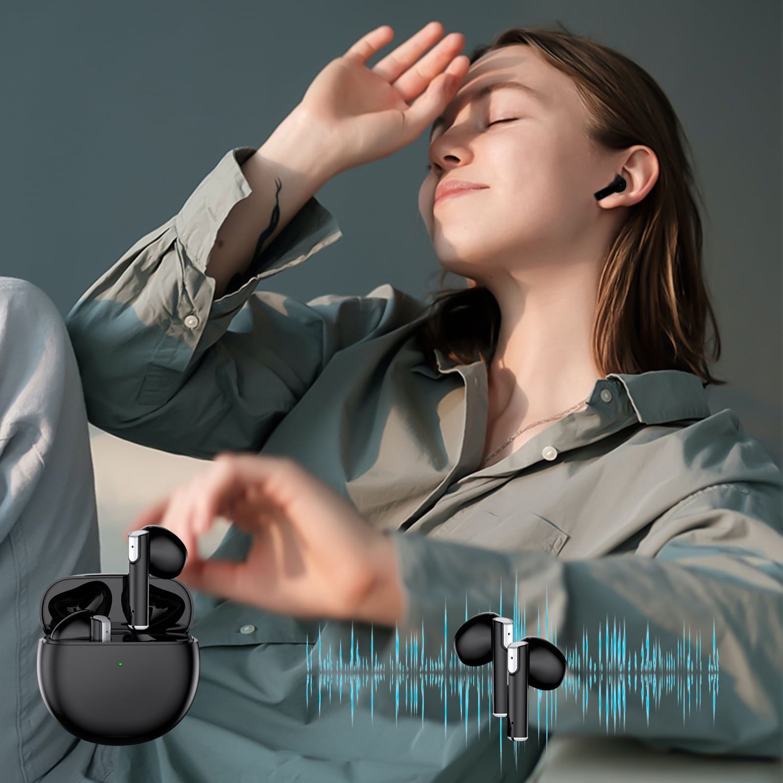 RKSTN Wireless Earbuds Ear Buds Bluetooth Headphones Wireless Earbuds ...